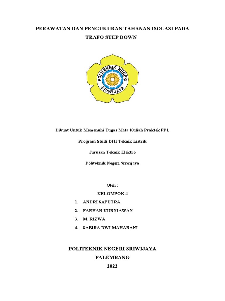 PENGUKURAN DAN ANALISA TAHANAN ISOLASI PADA TRANSFORMATOR STEP DOWN | PDF PENGUKURAN DAN ANALISA TAHANAN ISOLASI PADA TRANSFORMATOR STEP DOWN | PDF