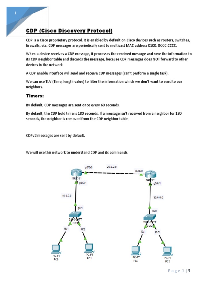 CDP (Cisco Discovery Protocol) : Timers | PDF