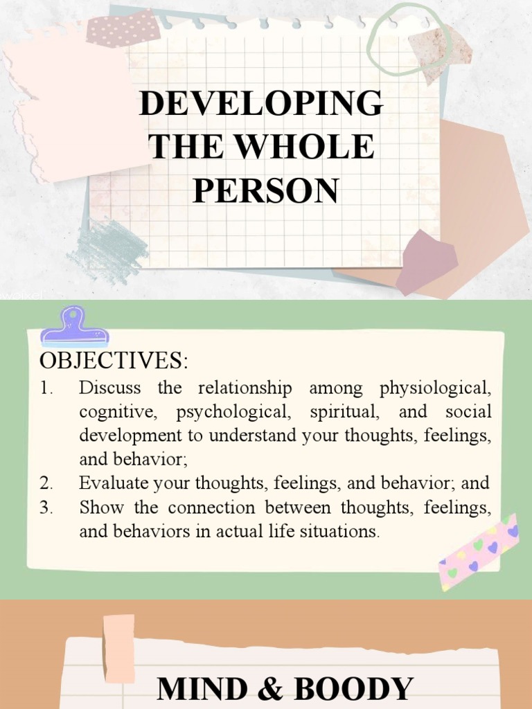 WEEK3 Dev. The Whole Person | PDF | Emotions | Mind