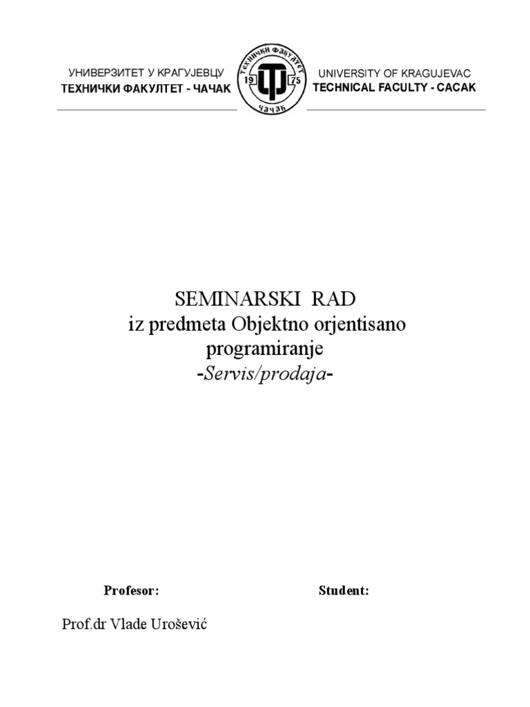 Seminarski Rad | PDF