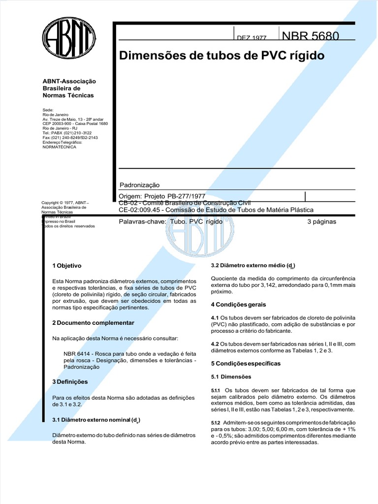 Abnt NBR 5680 - 1977 | PDF