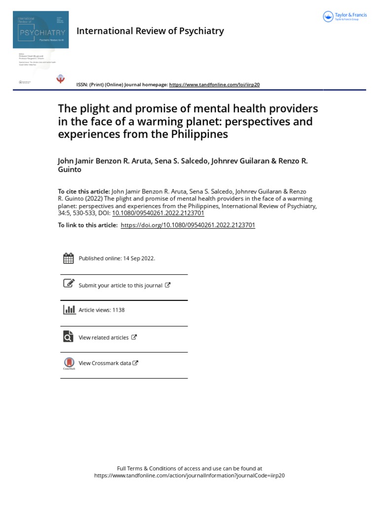 The Plight and Promise of Mental Health Providers in The Face of A ...
