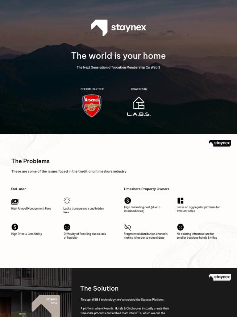 Staynex Investment Deck V1.06 | PDF | Private Sector | Economies