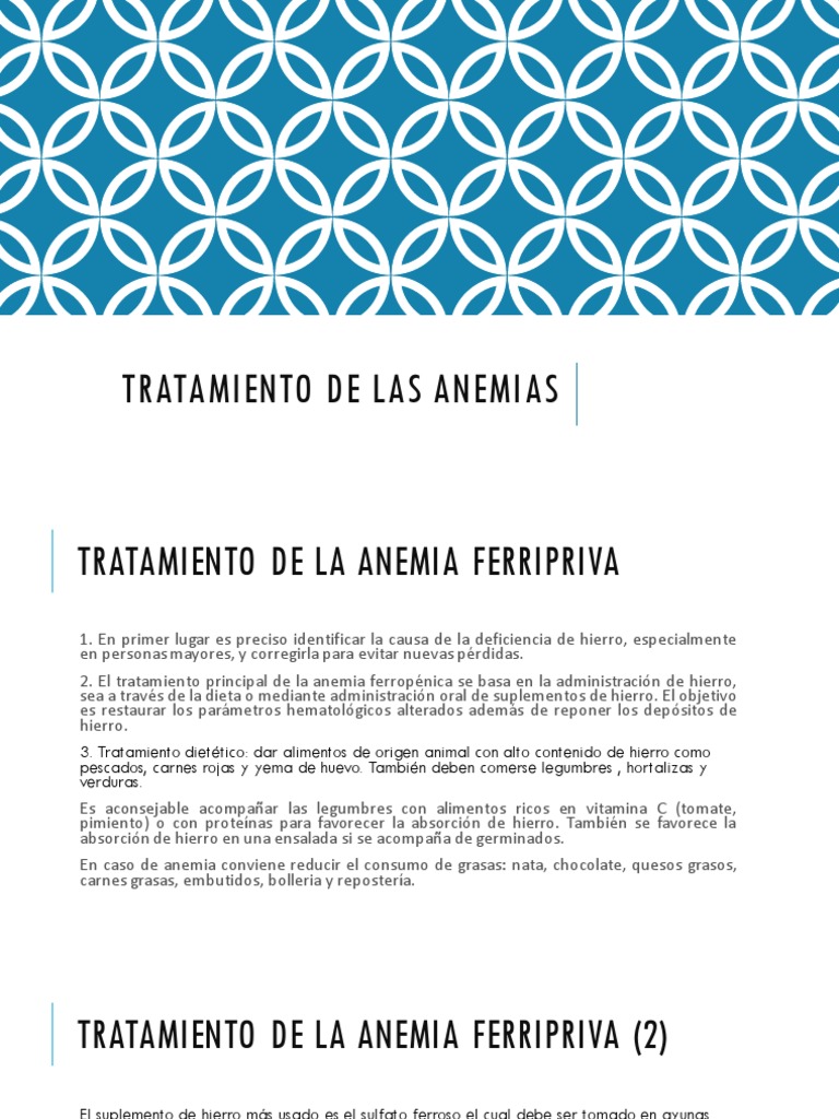 Manejo y Tratamiento de La Anemia | PDF | Vitamina B12 | Leucemia
