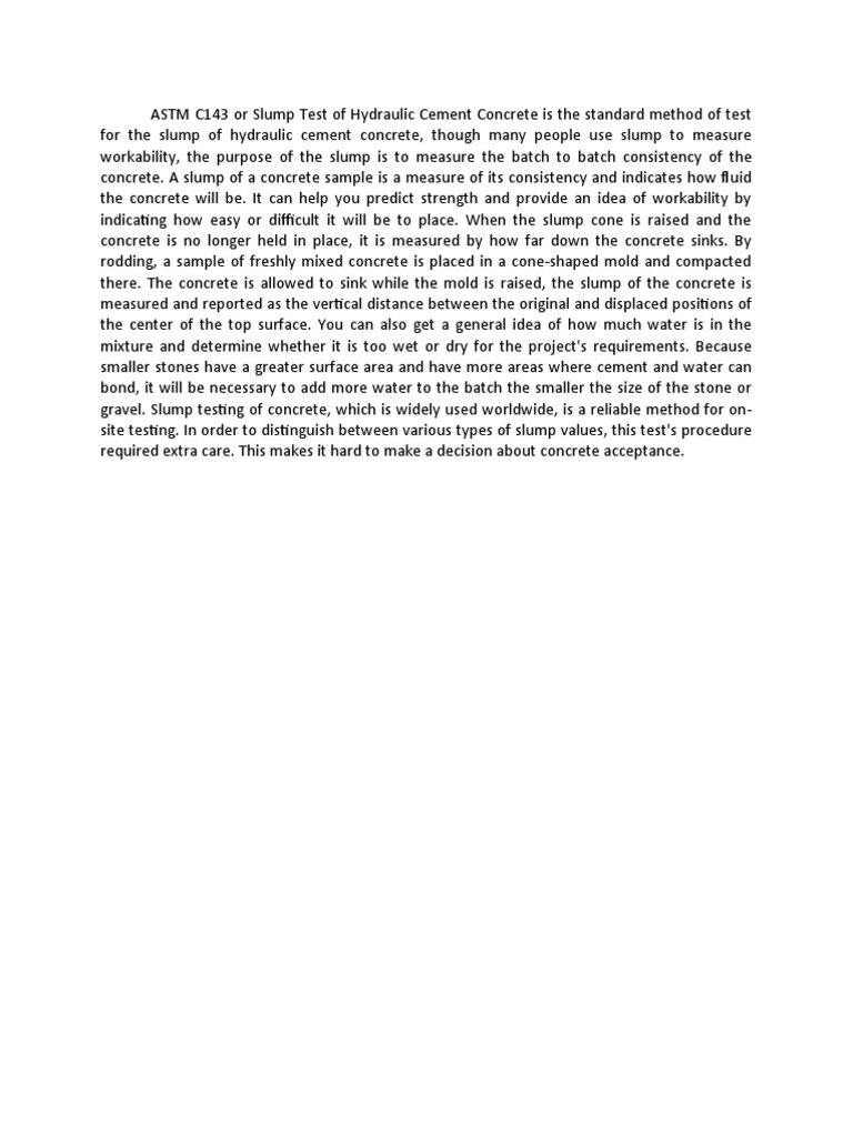 Astm C143-Intro | PDF