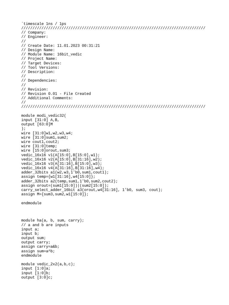 32 Vedic | PDF | Arithmetic | Electronic Design