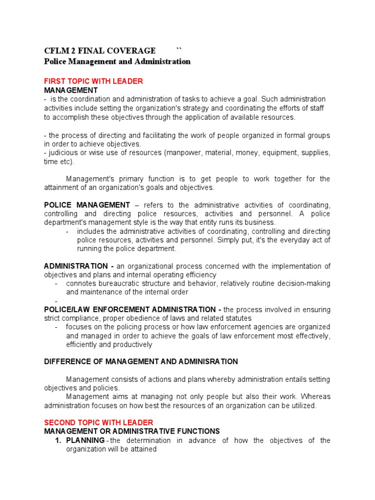 CFLM 2 New Final Coverage | PDF | Bureaucracy | Interpersonal Relationships