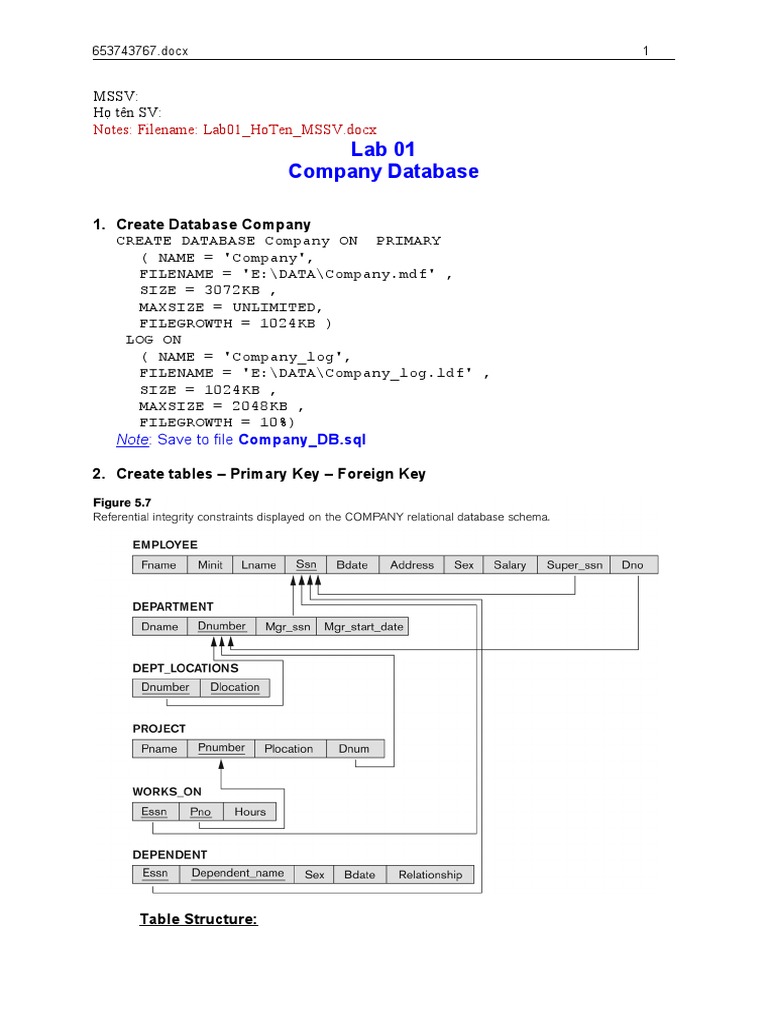 Db Lab01 Companydb Pdf Databases Software Engineering