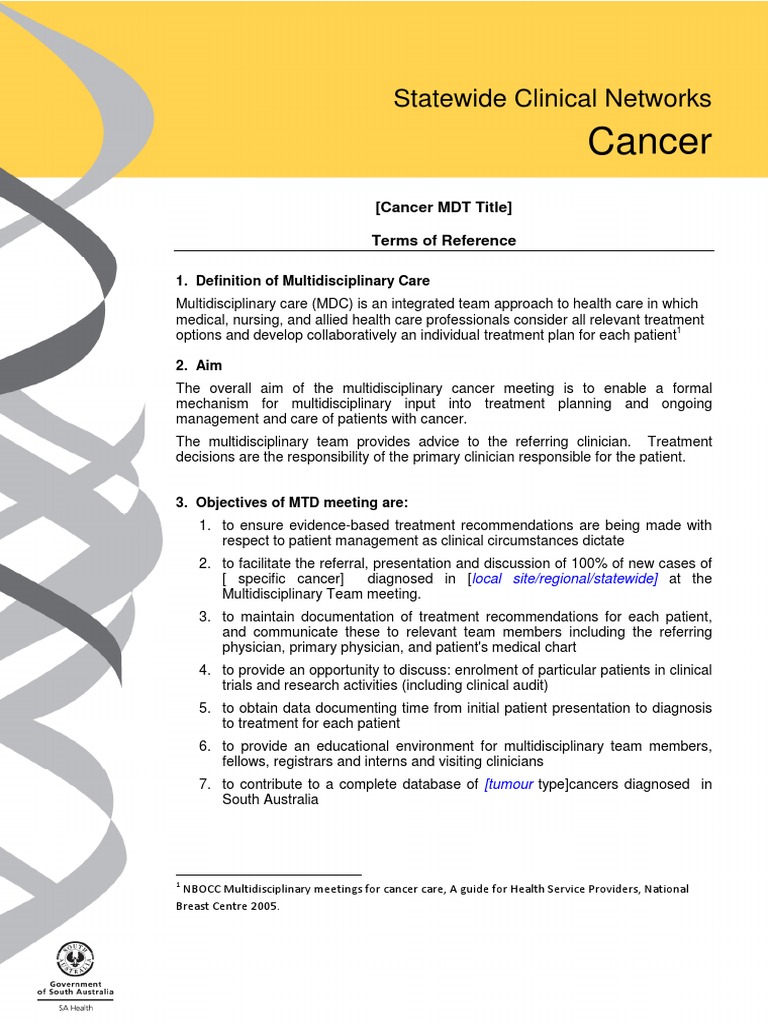 MDT Oncology | PDF | Health Professional | Nursing
