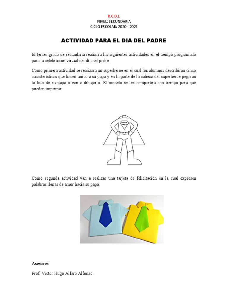 Actividad para El Dia Del Padre | PDF