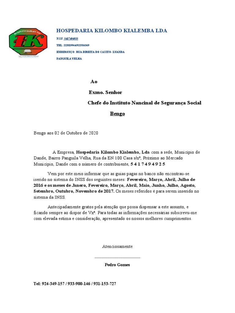 CARTA DA INSS. | PDF