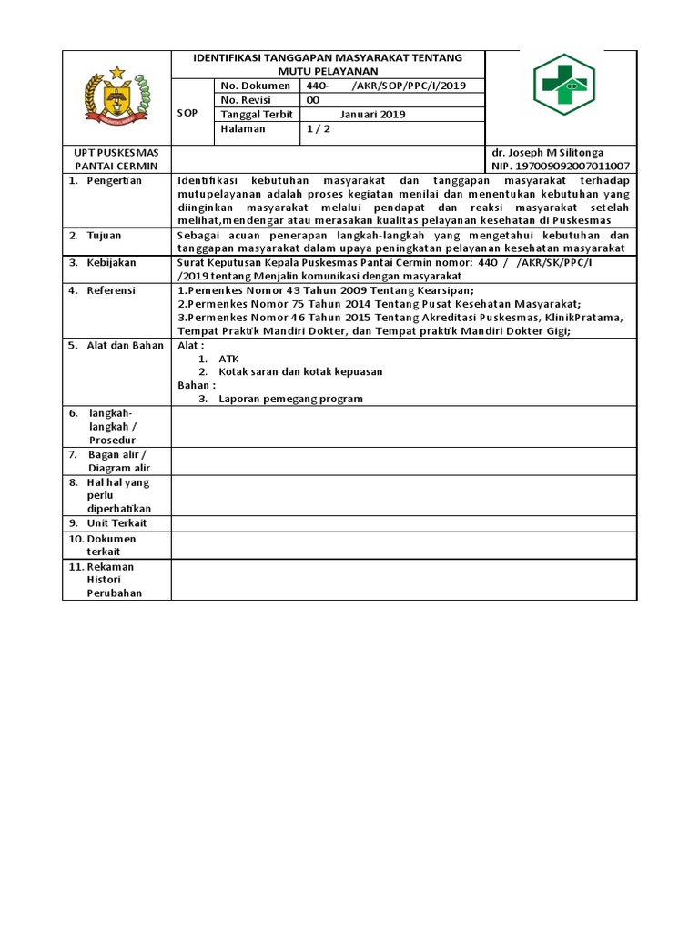 Format Sop - Word | PDF