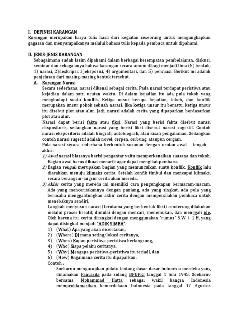 Definisi Karangan | PDF