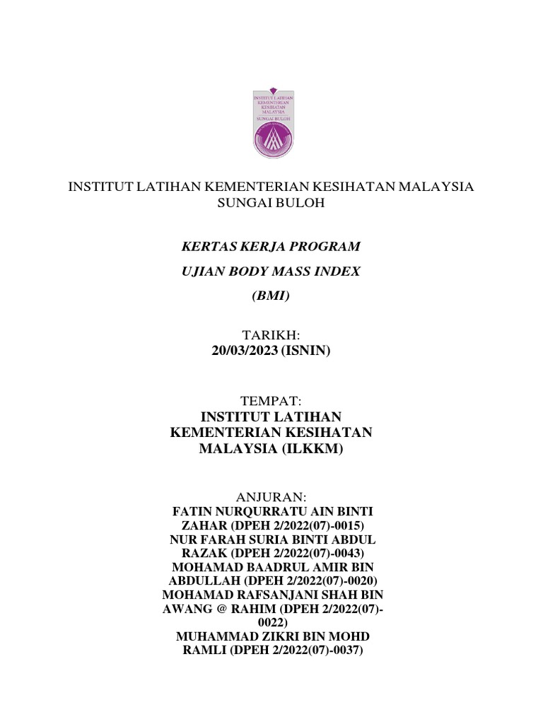 Proposal CCPS Projek Bmi | PDF