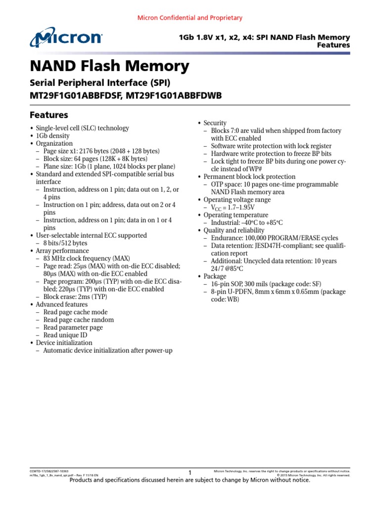Micron Nand Flash Pdf Flash Memory Error Detection And Correction