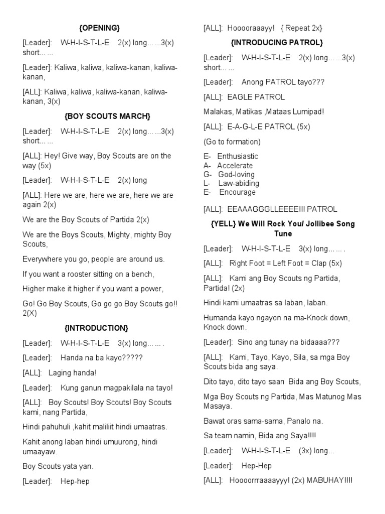 Boy Scouts Yell | PDF
