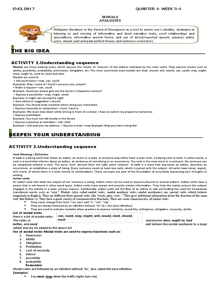 English-Module - 3-4 | PDF | Verb | Semantics