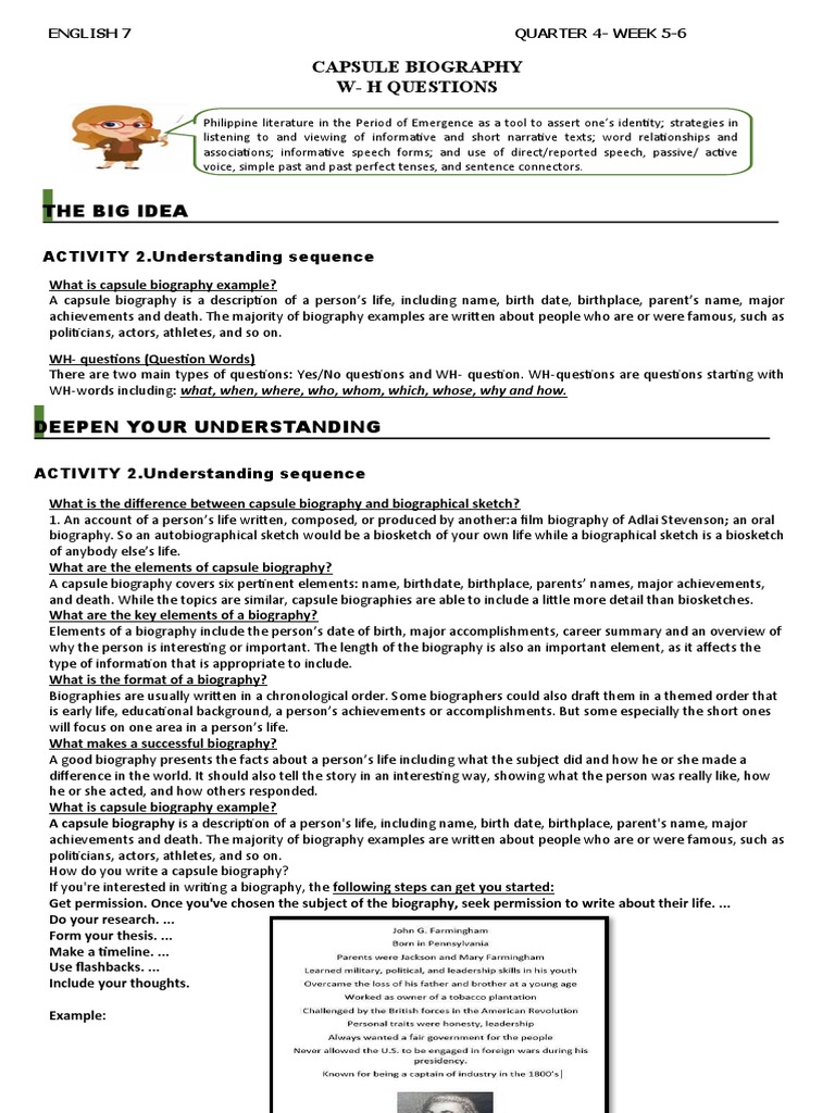 English-Module - 5-6 | PDF | Biography | Question