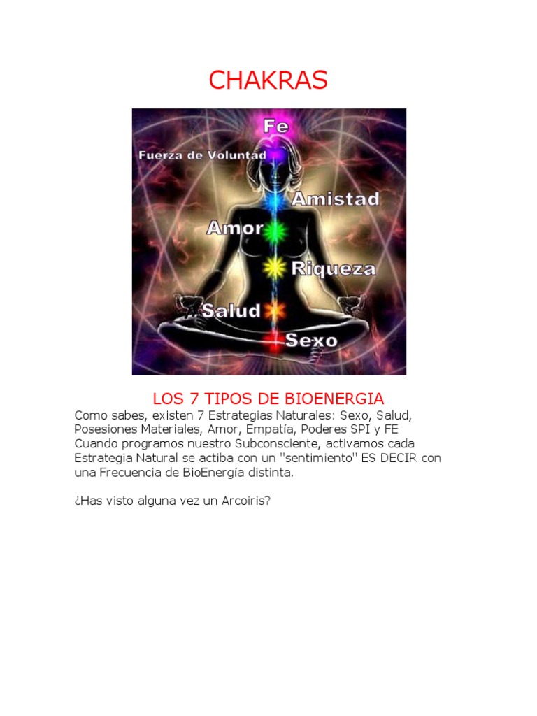 Los 7 Colores de la Bioenergía y Chakras | PDF | Color | Amor