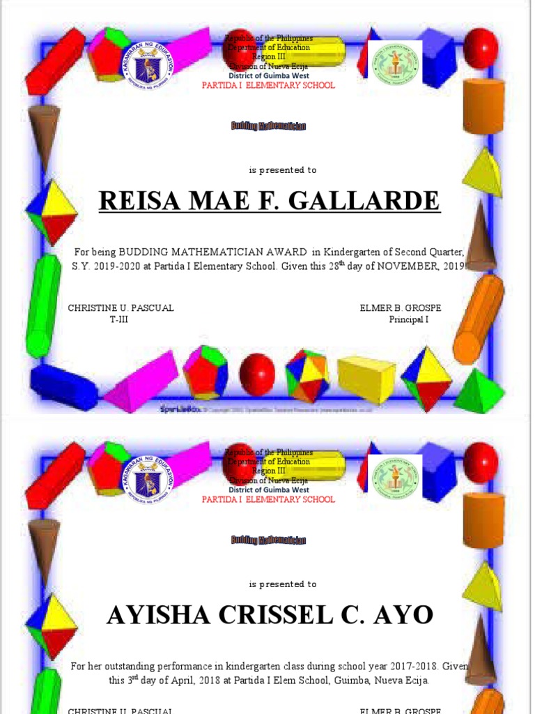 Budding Mathematician Award Recipients | PDF | Social Institutions ...