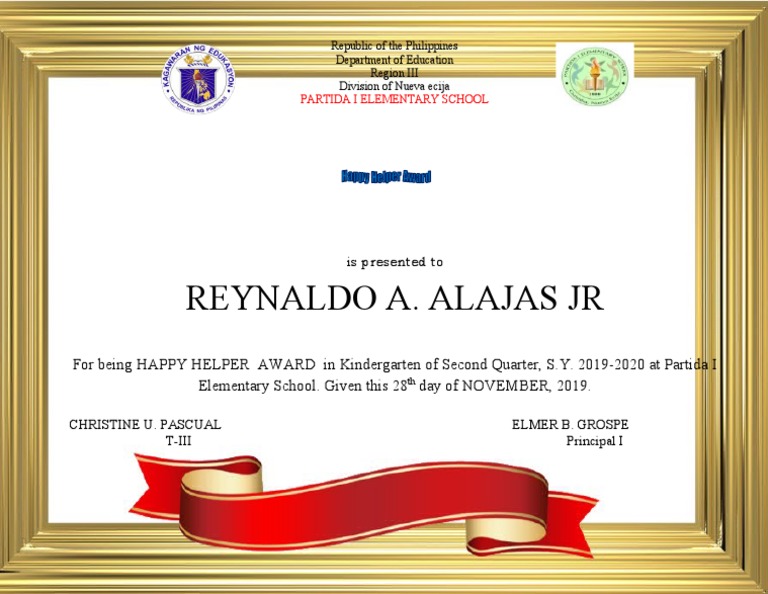 Happy Helper Award | PDF