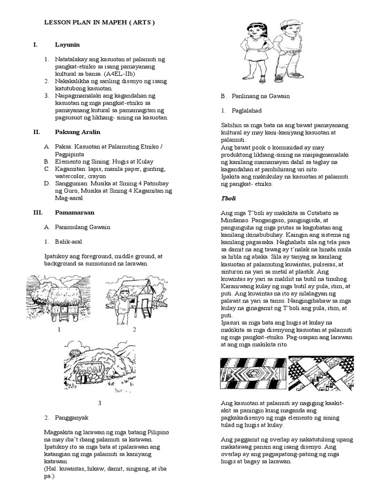 ARTS 6 - Kasuotan at Palamuting Etniko Pagpipinta | PDF