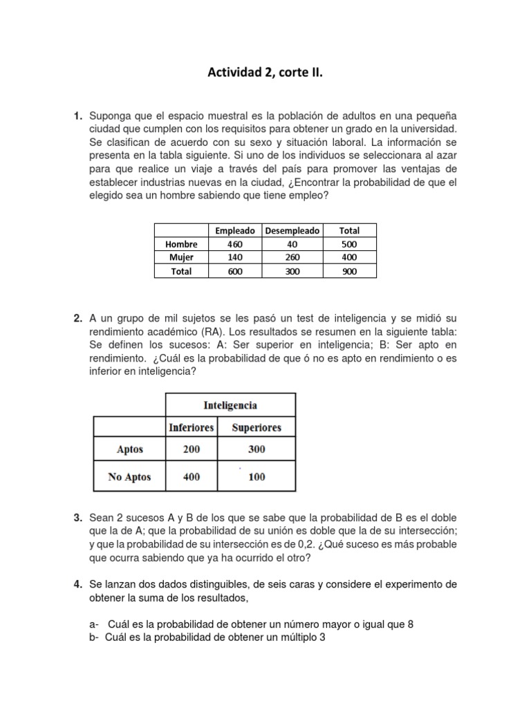 Tarea Probabilidad | PDF