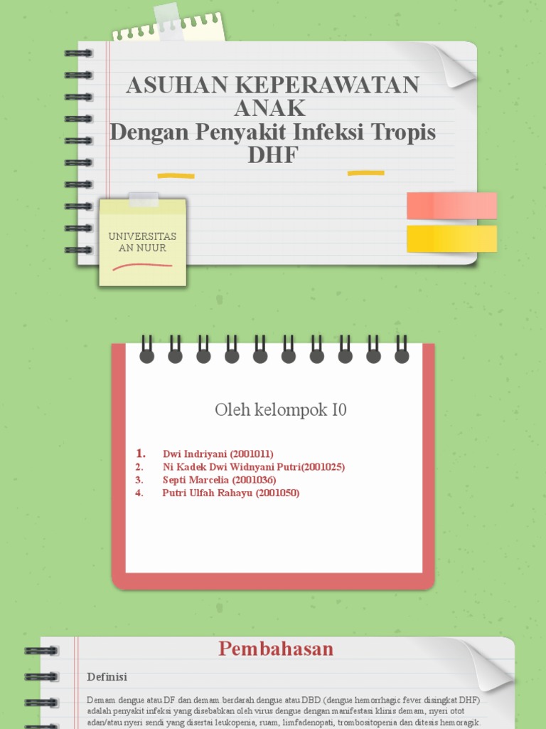 Asuhan Keperawatan Anak Dengan Penyakit Infeksi Tropis DHF: Universitas An Nuur | PDF
