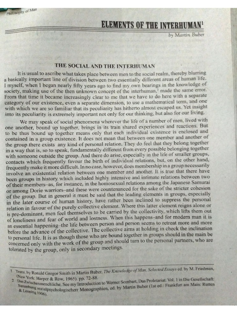 The Elements of Interhuman | PDF