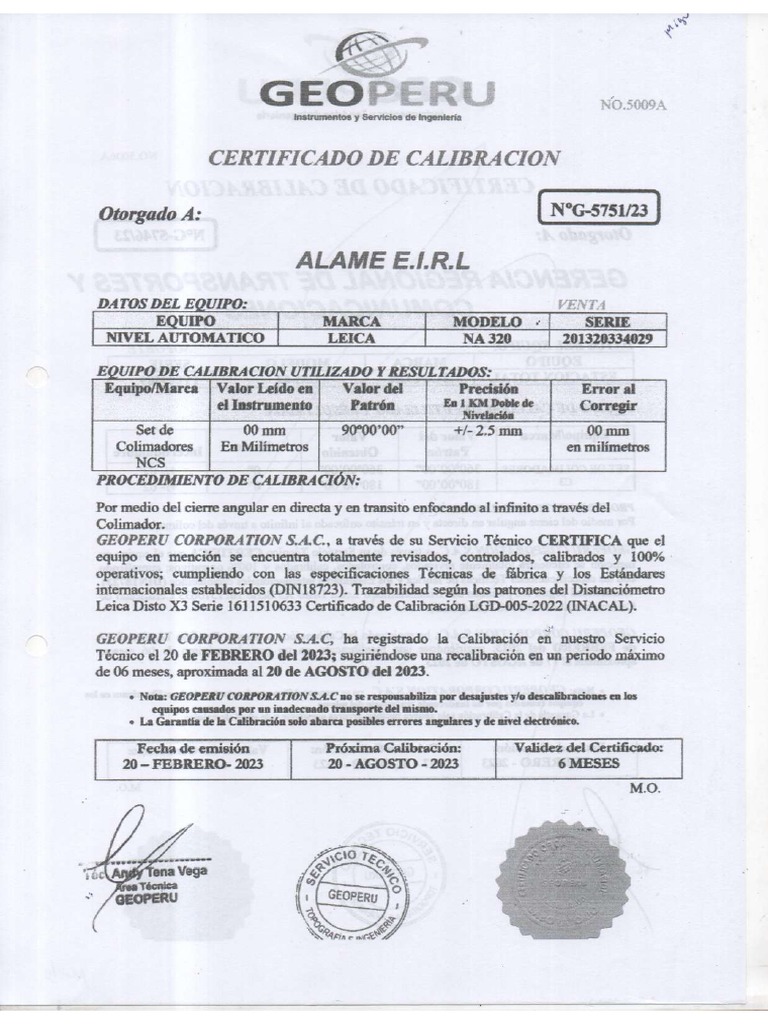 Certificado - Nivel | PDF