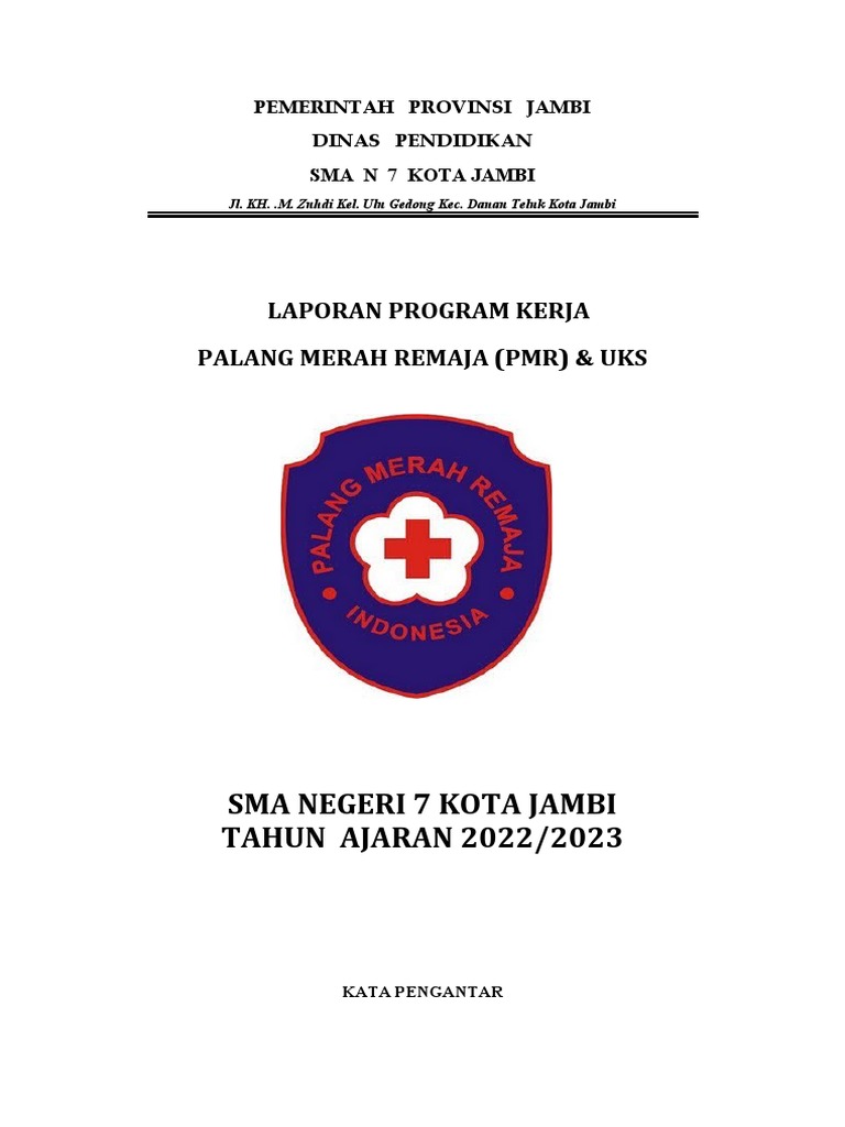 Program Kerja PMR SMA Negeri 7 Jambi | PDF | Karier & Perkembangan