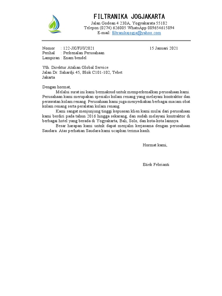 Surat Perkenalan 2 | PDF