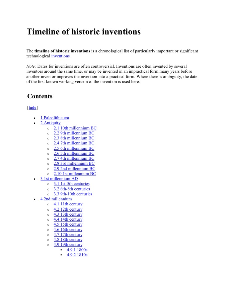 Timeline of Inventions (1865-1900) | PDF | Mesopotamia | Sumer