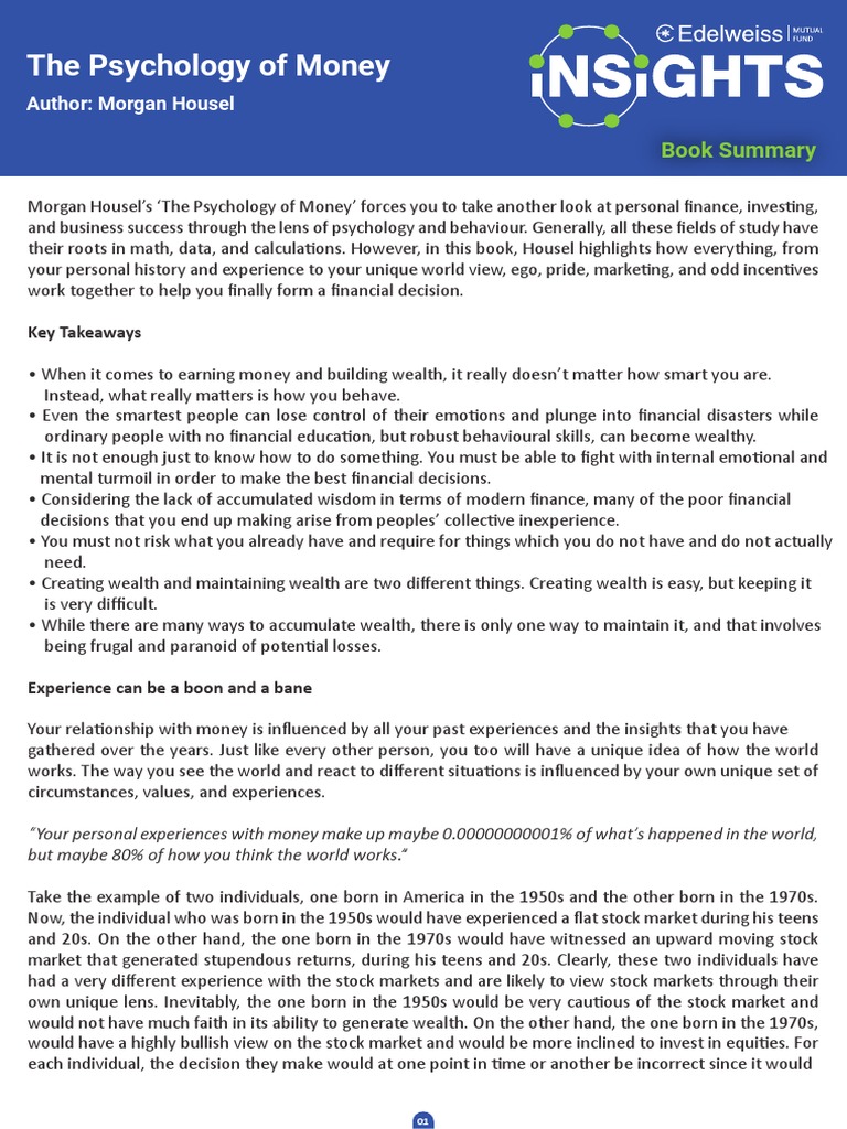 The Psychology of Money: Author: Morgan Housel | PDF | Investing ...