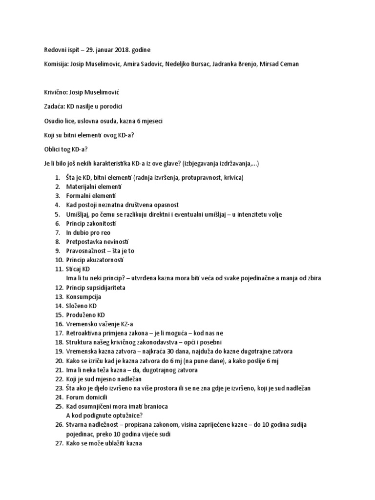 Redovni Ispit - Sve - 29 Januar | PDF