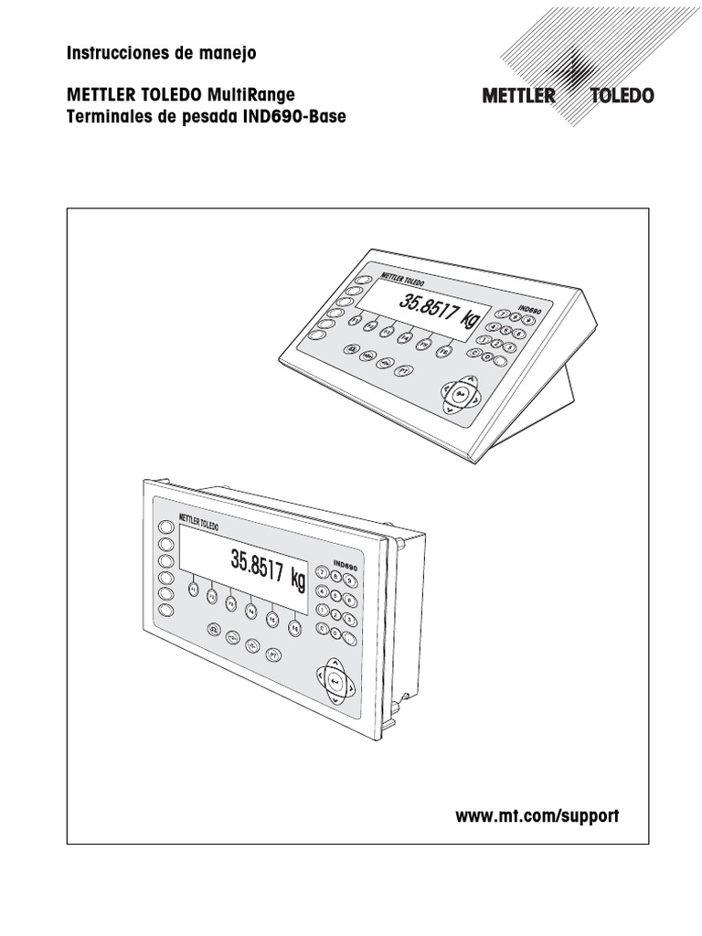 Instrucciones de Manejo Mettler Toledo Multirange Terminales de Pesada ...
