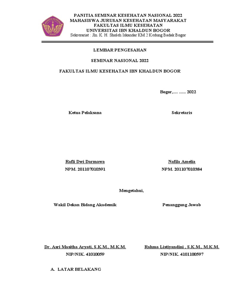 Proposal Acara SemNas (Revisi Div. Acara) | PDF