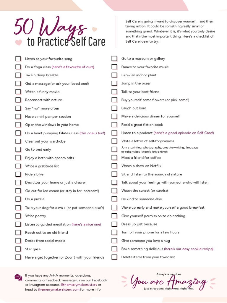 50+Ways+to+Practice+Self+Care FINAL | PDF