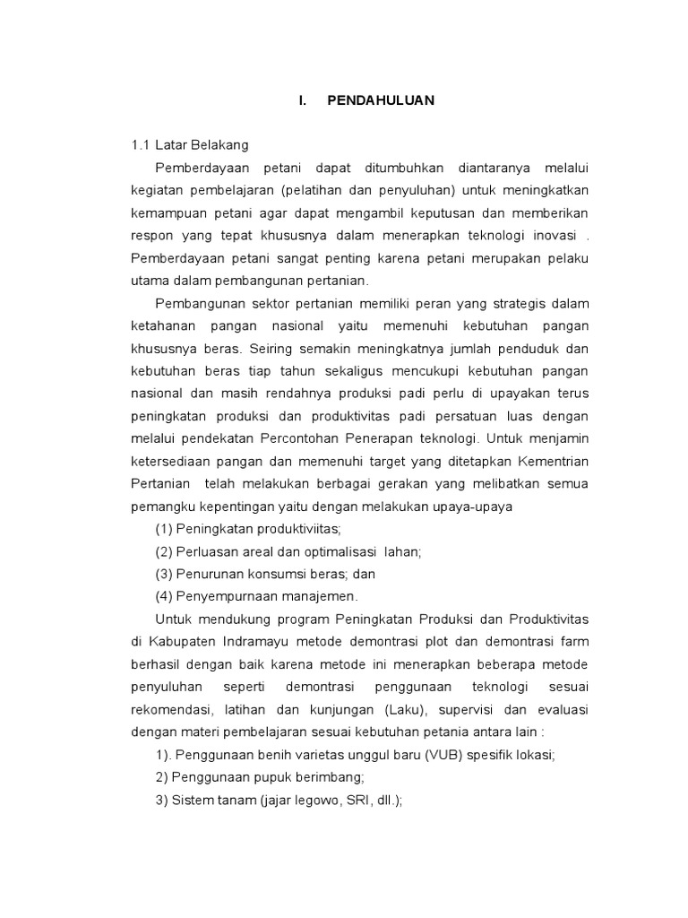 Luas Demplot dan Demfarm Pertanian | PDF | Kesehatan Holistik | Sains ...