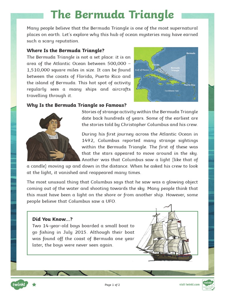 Bermuda Triangle: Mysteries Explored | PDF | Water Transport | Ships
