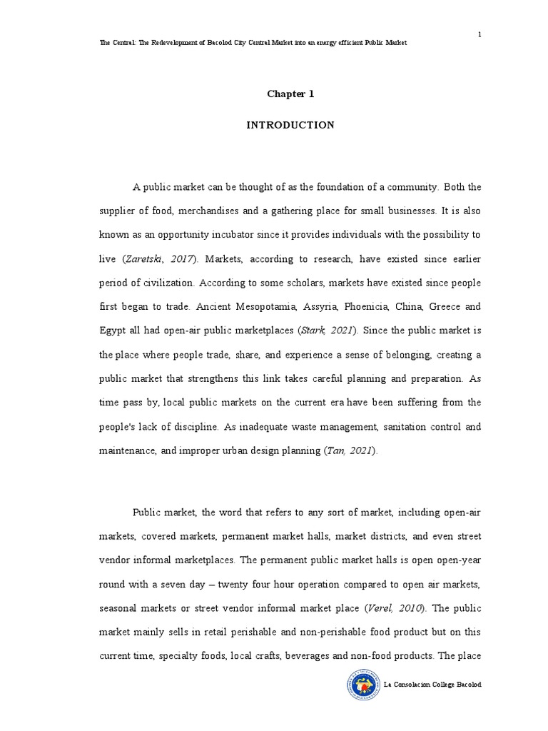 CHAPTER 1 Public Market Redevelopment | PDF | Efficient Energy Use ...