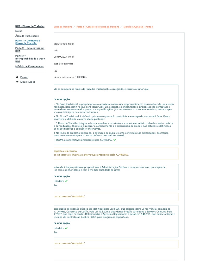 Exercício Avaliativo - Parte 1 - Revisão Da Tentativa | PDF