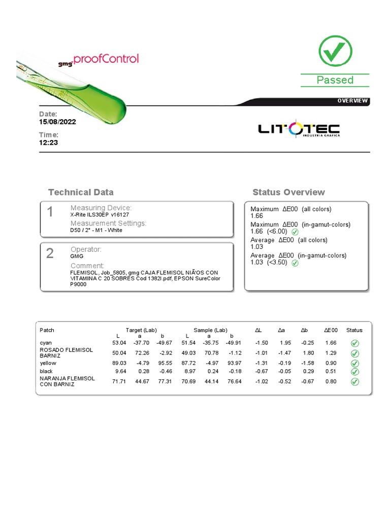 Reporte Verificacion FLEMISOL | PDF