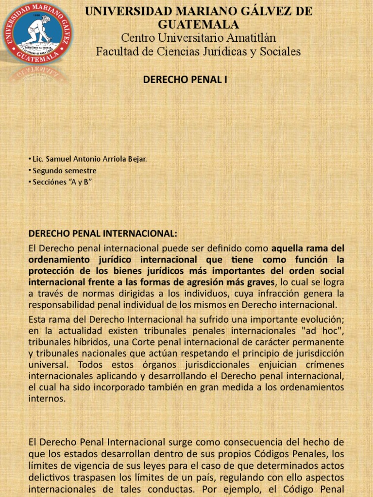 Examen Parcial II | PDF | Derecho penal | Extradición