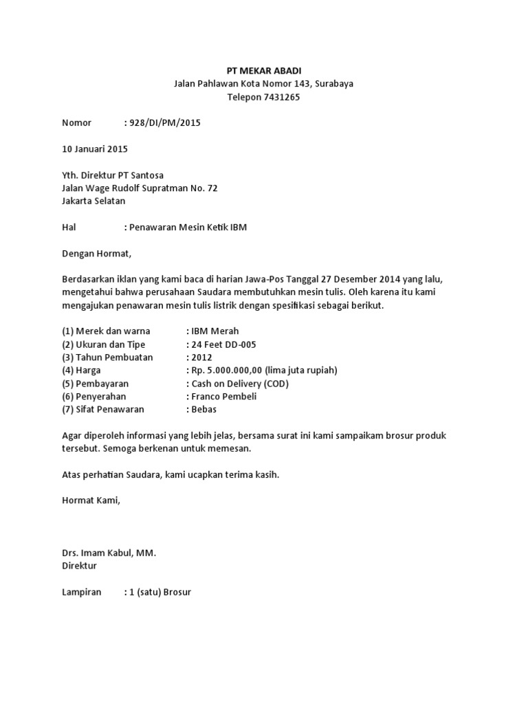 Bentuk Surat Block Style Dan Full Block Style | PDF