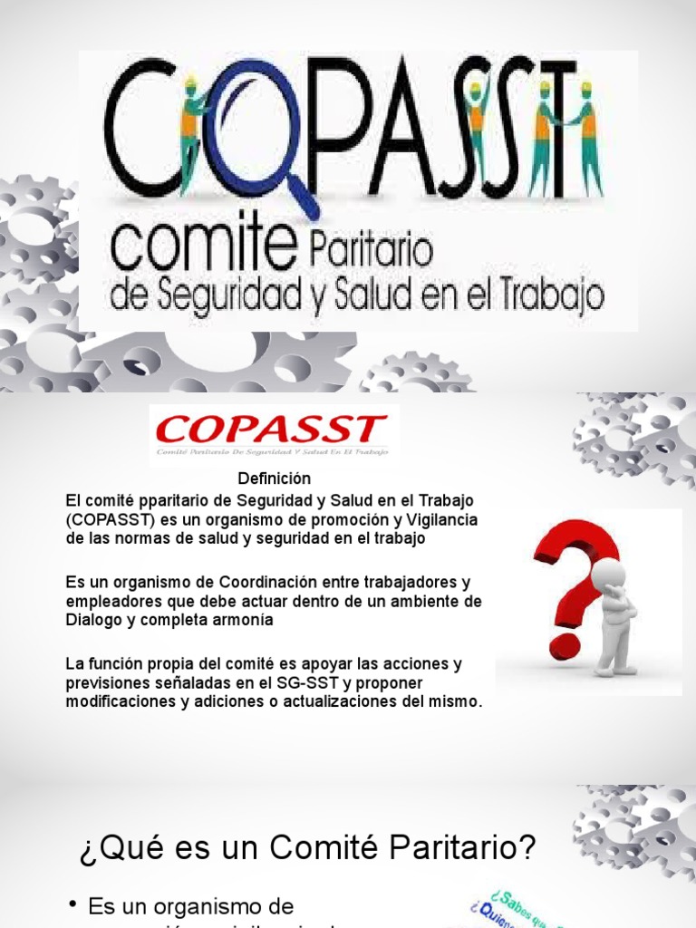 Presentación COPASST | PDF | Seguridad y salud ocupacional