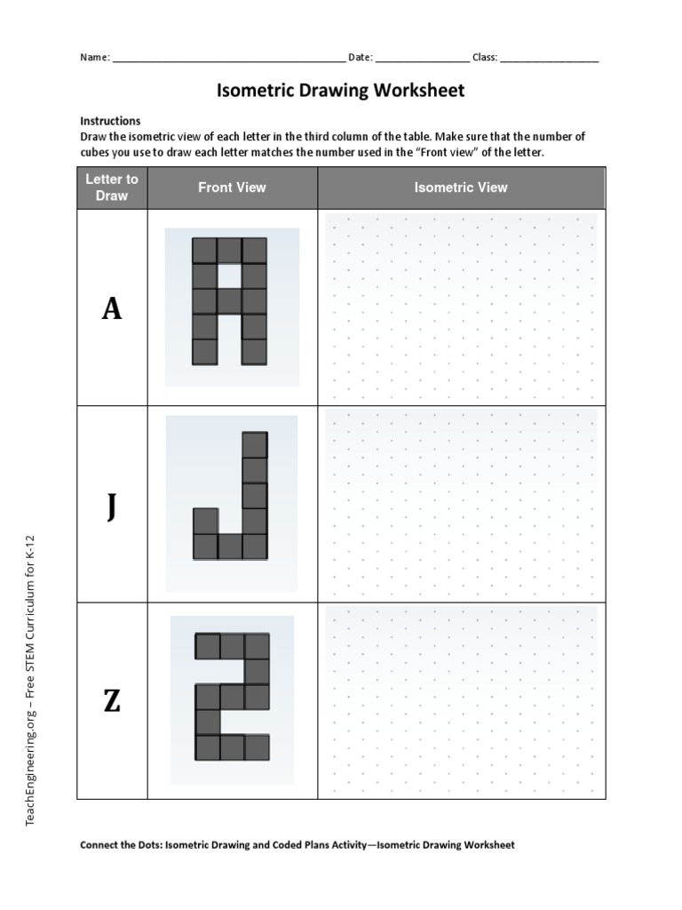 Isometric Worksheet | PDF | Teaching Methods & Materials
