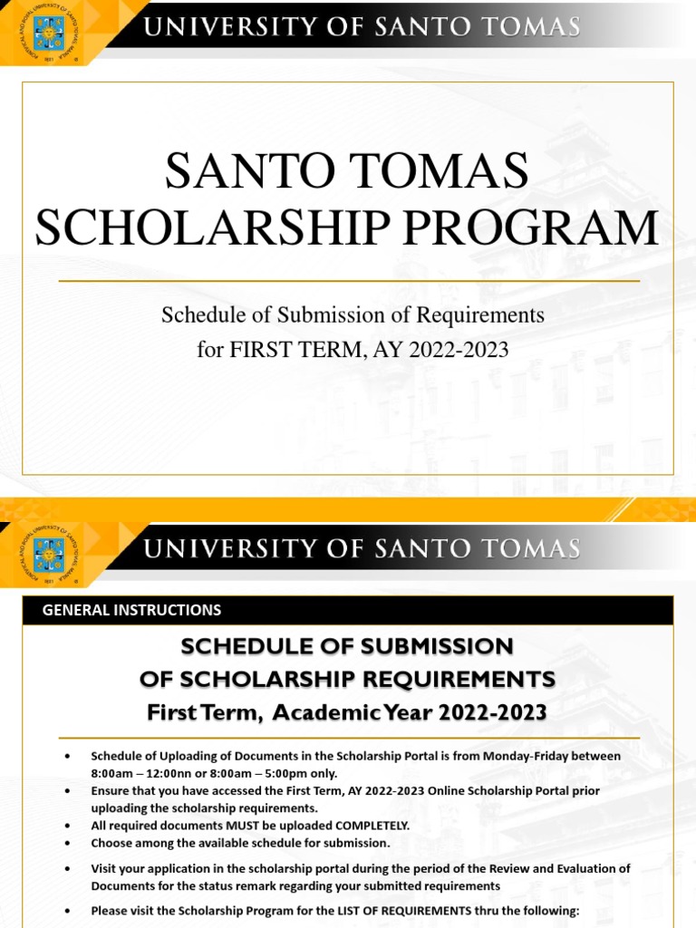 UST Schedule and Requirements 05112022 | PDF | Login | Software