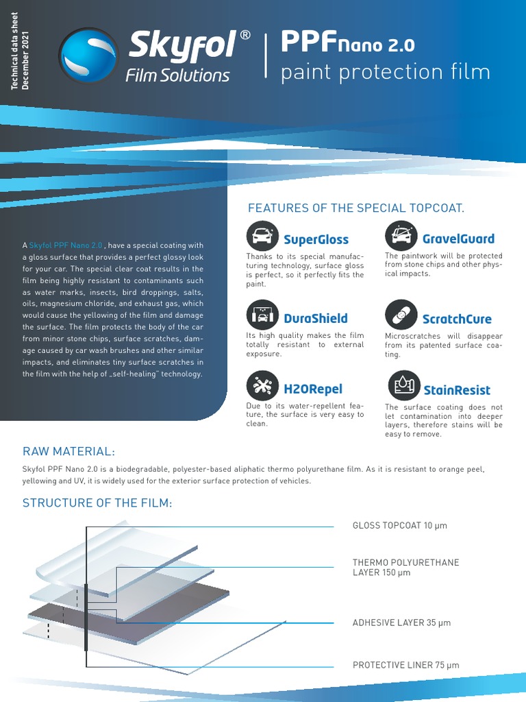 Skyfol PPF Nano 58 | PDF | Paint | Legal Liability