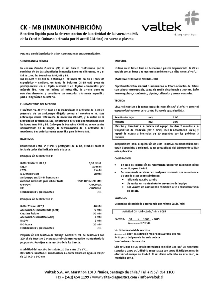 CK-MB.-Inserto | PDF | Infarto de miocardio | Química
